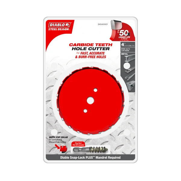 4" Steel Demon™ Carbide Teeth Hole Cutter | Metal Pros LLC