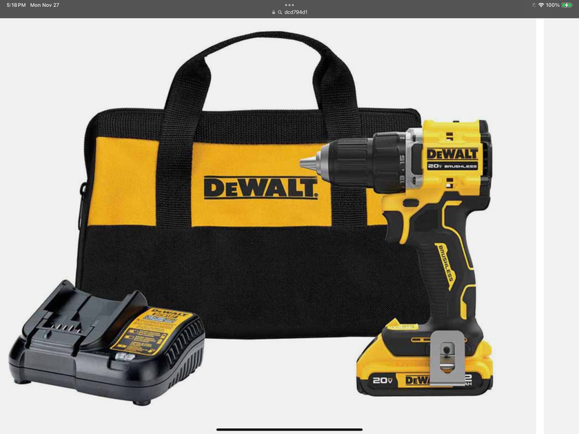 DEWALT ATOMIC 20-Volt Lithium-Ion Cordless Compact 1/2 in. Drill/Drive ...